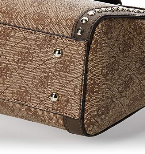 GUESS Logo Bling Society Satchel, Latte