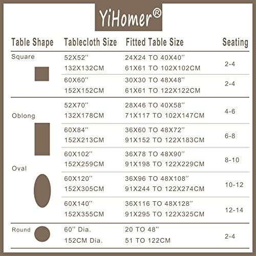 Pastoral Rectangle Tablecloth - 52 x 70 Inch - Linen Fabric Table Cloth - Washable Table Cover with Dust-Proof Wrinkle Resistant for Restaurant, Picnic, Indoor and Outdoor Dining, Floral (Dark Blue)