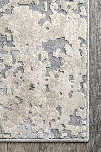 nuLOOM Abstract Contemporary Motto Runner Rug, 2' x 8', Beige
