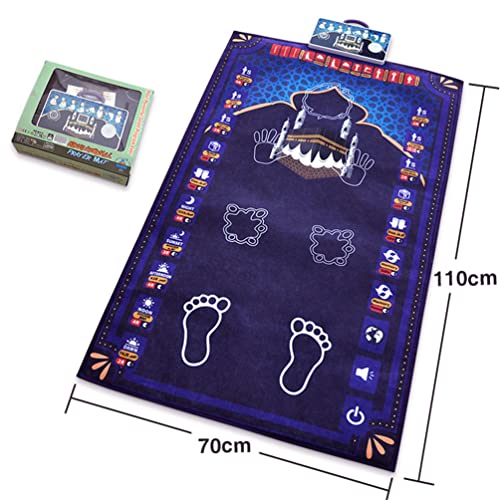 Adult Educational Interactive Prayer Mat-Islamic Gifts Muslim Electronic Interactive Prayer Rug Mat for Children Color Purple
