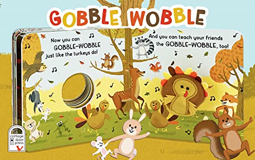 Gobble Wobble Finger Puppet Thanksgiving Board Book Kids Ages 0-4 (Children's Thanksgiving Interactive Finger Puppet Board Book)