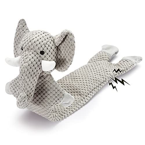 Malier Dog Toys, 22'' Squeaky Dog Toys Plush Elephant Dog Toy for Small Medium Dogs, Durable Interactive Dog Chew Toys Puppy Toys