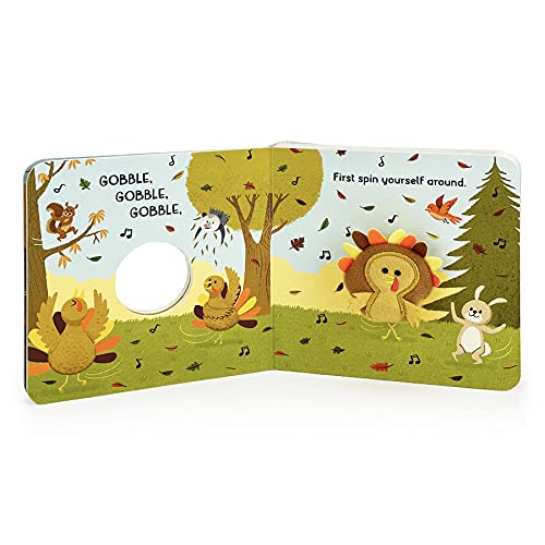 Gobble Wobble Finger Puppet Thanksgiving Board Book Kids Ages 0-4 (Children's Thanksgiving Interactive Finger Puppet Board Book)