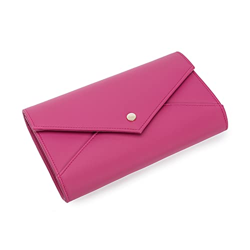 IXEBELLA Classic PU Clutch Purse for Women Dressy Party Clutch for Cocktail/Prom/Wedding (Hot Pink)