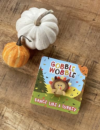 Gobble Wobble Finger Puppet Thanksgiving Board Book Kids Ages 0-4 (Children's Thanksgiving Interactive Finger Puppet Board Book)