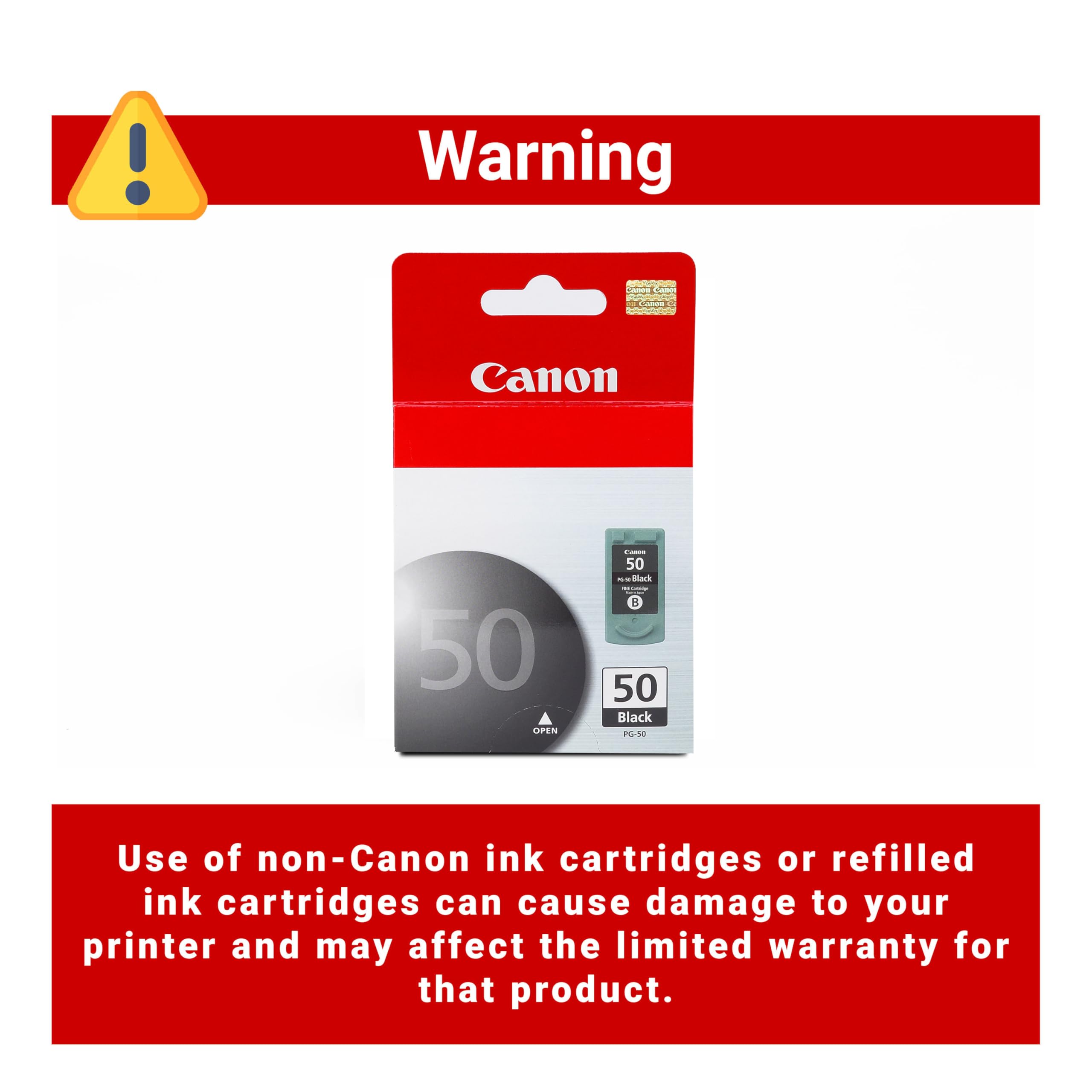 Canon PG-50 ChromaLife 100 High-Capacity Black Ink Cartridge (0616B002AA)