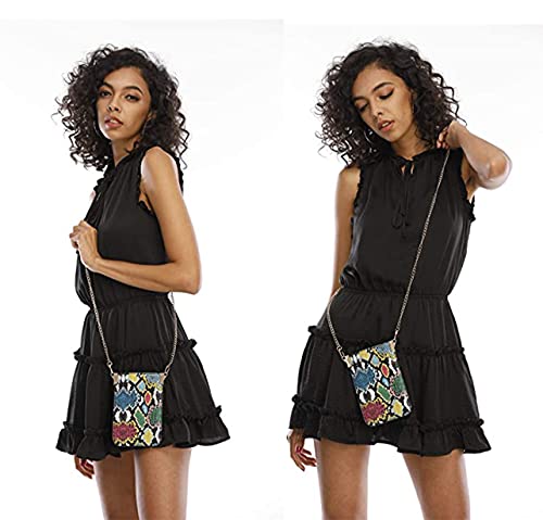 JOBEDE Snakeskin Crossbody Purses, Leather Small Shoulder Purse Cellphone Bag for Women Cell Phone Bags Wallet Purse