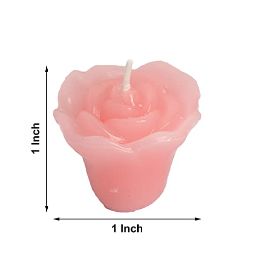Efavormart Set of 12 Pink Mini Floating Rose Candle Ideal for Aromatherapy Weddings Party Favors Home Decoration Supplies