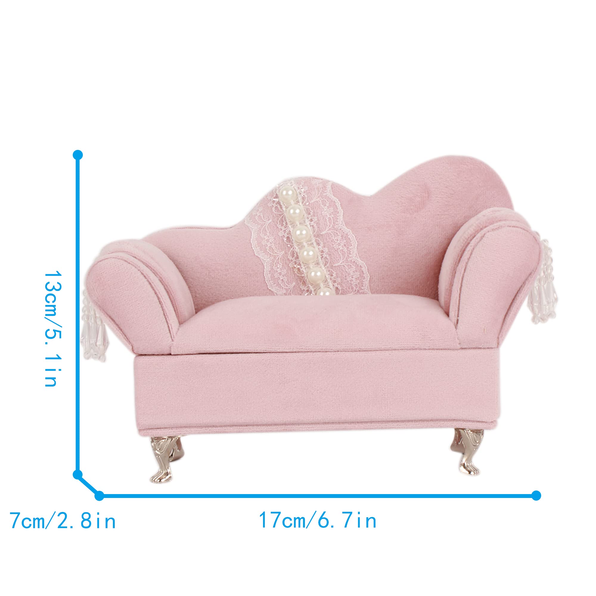 Felice Ann Floral Jewelry Box Storager Organizer Jewelry Chest Armoire Sofa Couch Round Bed Furniture