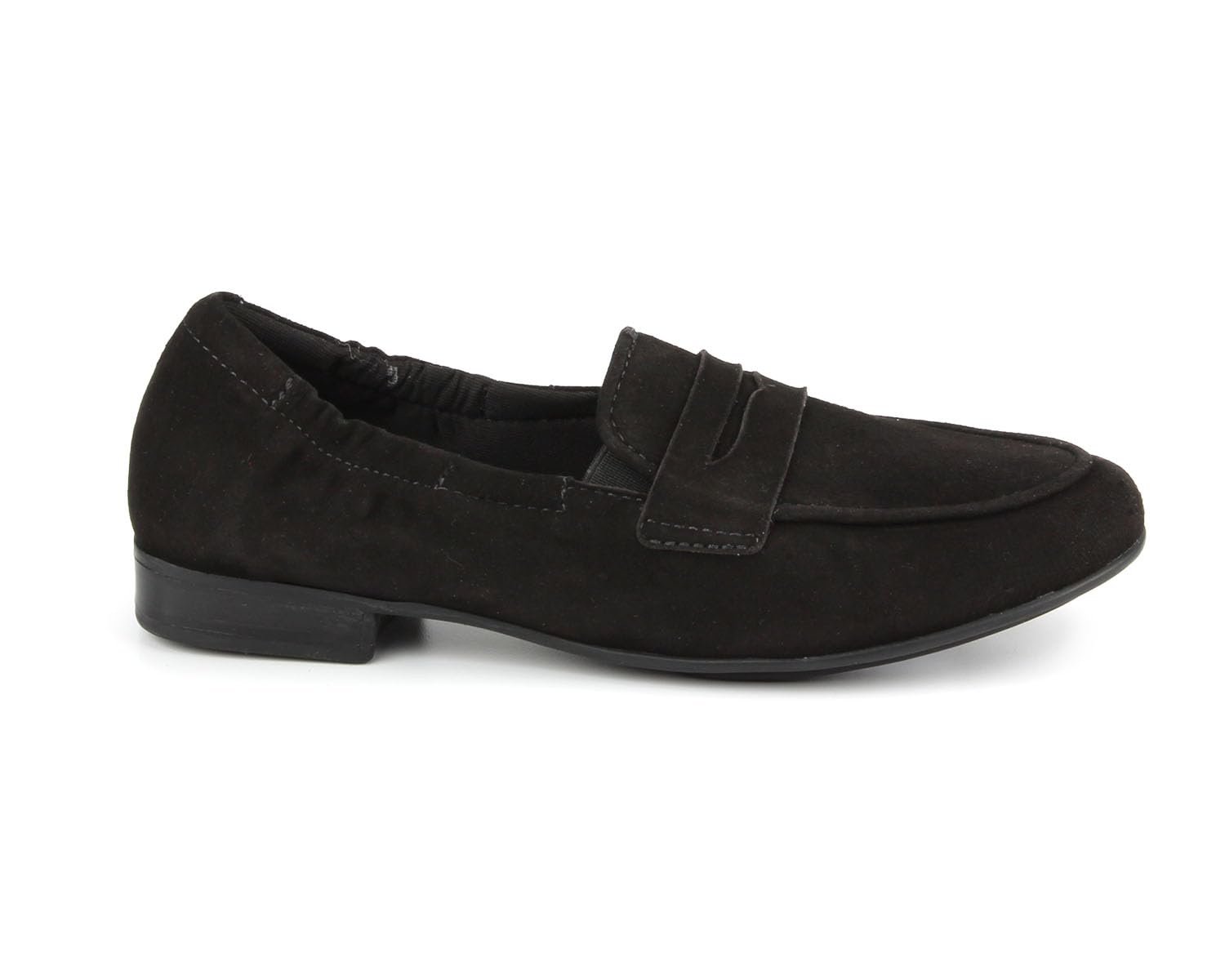 Ros Hommerson Women's Trish Supportive and Comfortable Classic Penny Loafer Black Kid Suede 9.5 US Medium (B)