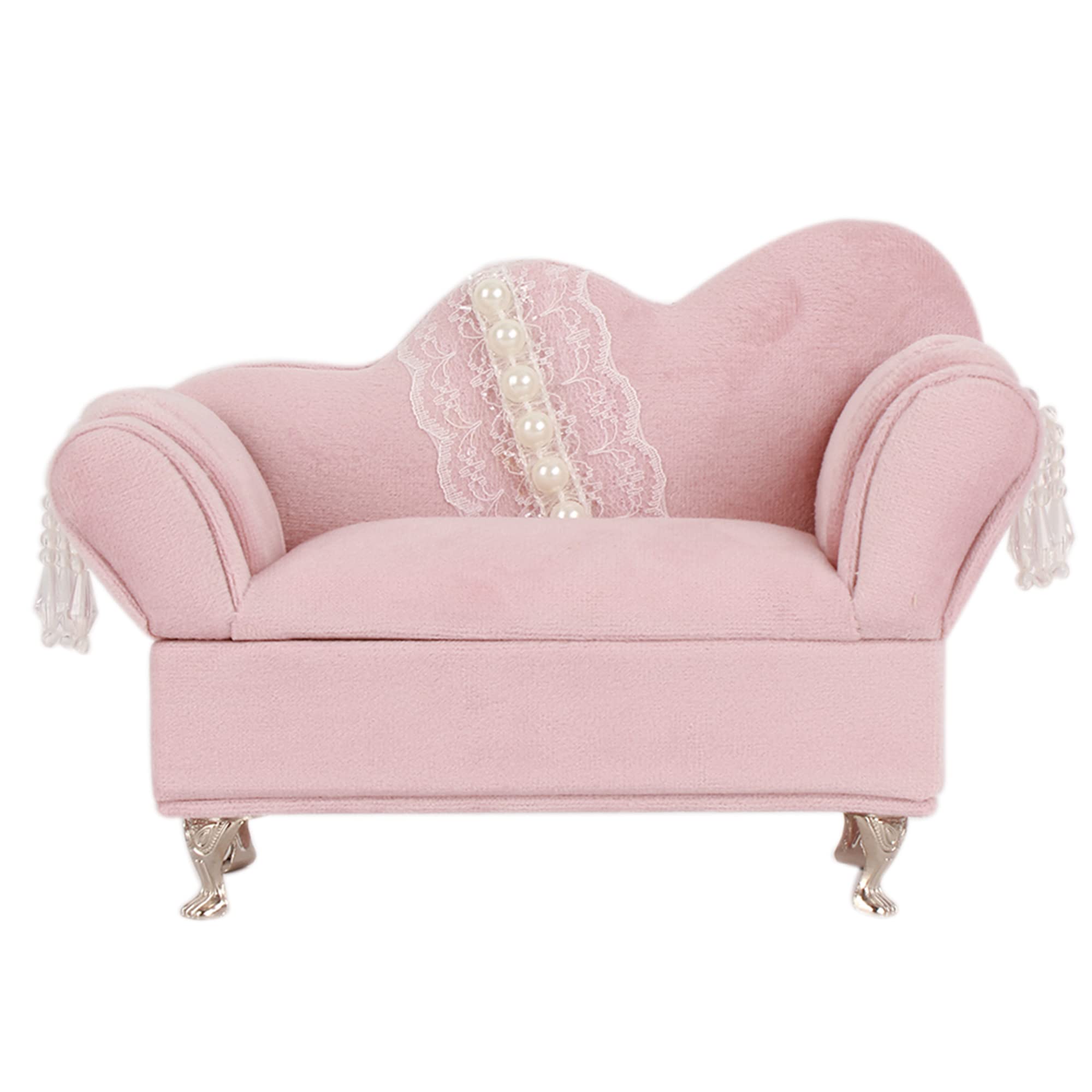 Felice Ann Floral Jewelry Box Storager Organizer Jewelry Chest Armoire Sofa Couch Round Bed Furniture