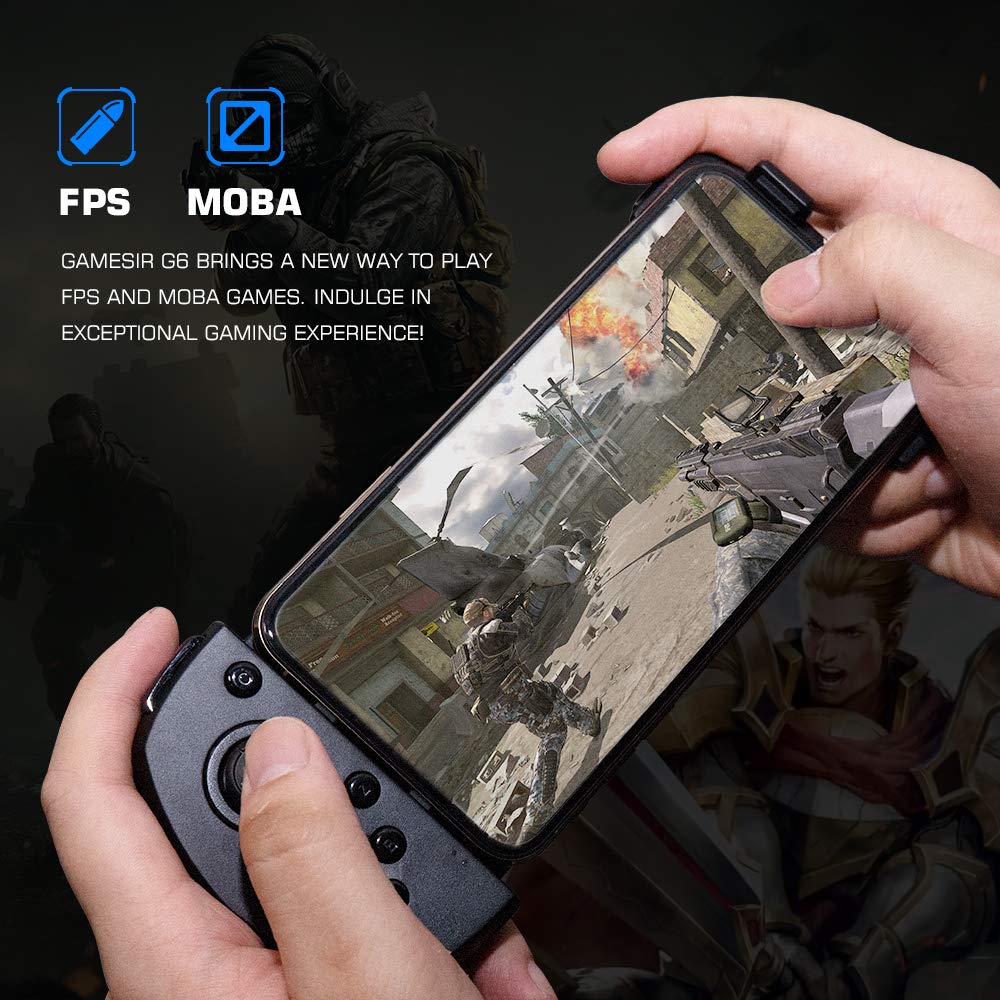 Mobile Game Controller GameSir G6, Android Wireless Bluetooth Gaming Controller, One-Handed Gamepad with Joystick for CODM/PUBG/ROS
