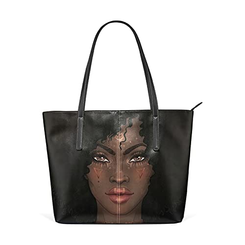 African American Woman {2} Handbags Shoulder Bags Leather Crossbody Handbag for Women Tote Satchel