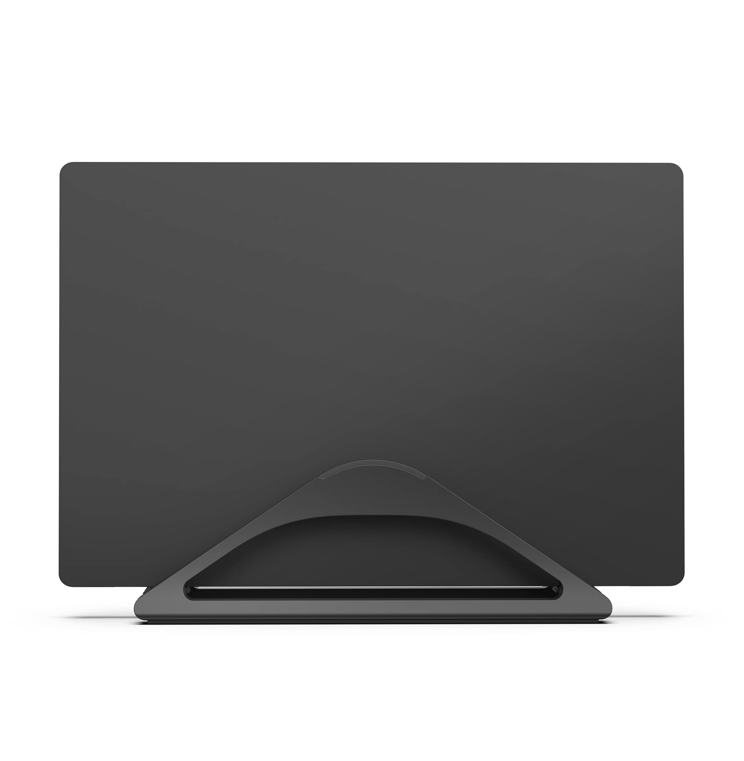 HumanCentric Vertical Laptop Stand for Desks (Matte Black) | Adjustable Holder to Dock Apple MacBook, MacBook Pro, and Other Laptops to Organize Work & Home Office