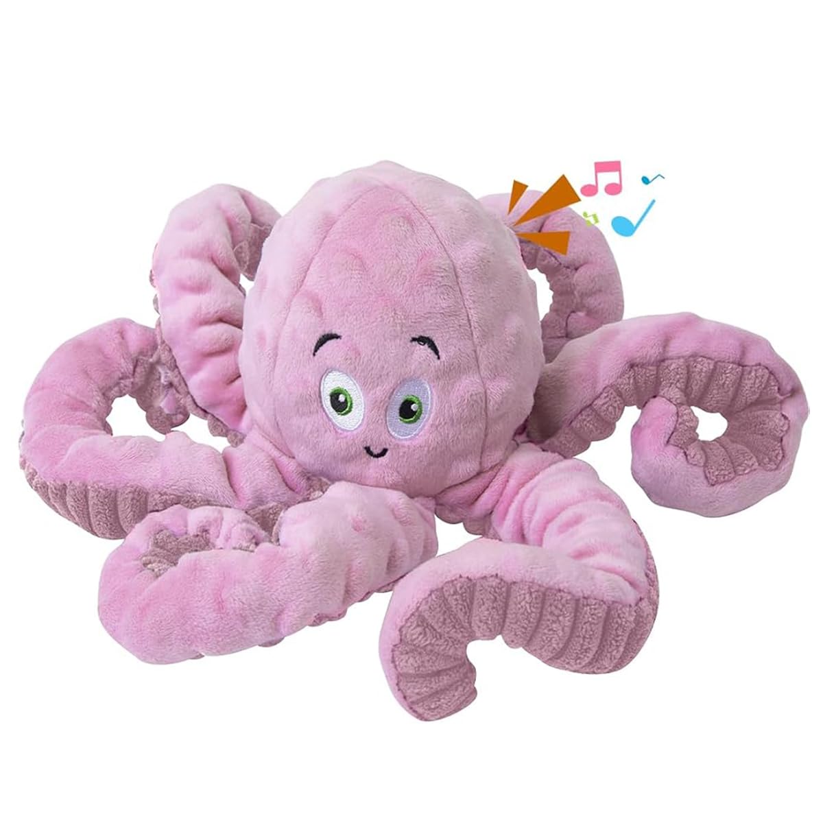 BUYPOW Dog Squeaky Toys Octopus - Tough Plush Large Medium & Small Dog Toys - Stuffed Animals Puppy Toys - Funny Cute Dog for Dog Birthday Presents (Octopus Pink)