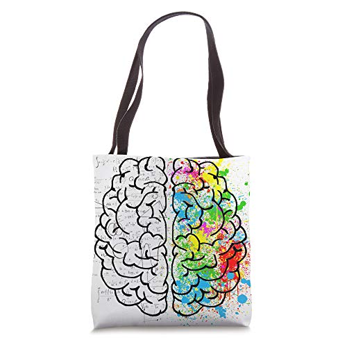 Brain Parts Art-Work Math Cool Colorful Neuro-science Gifts Tote Bag