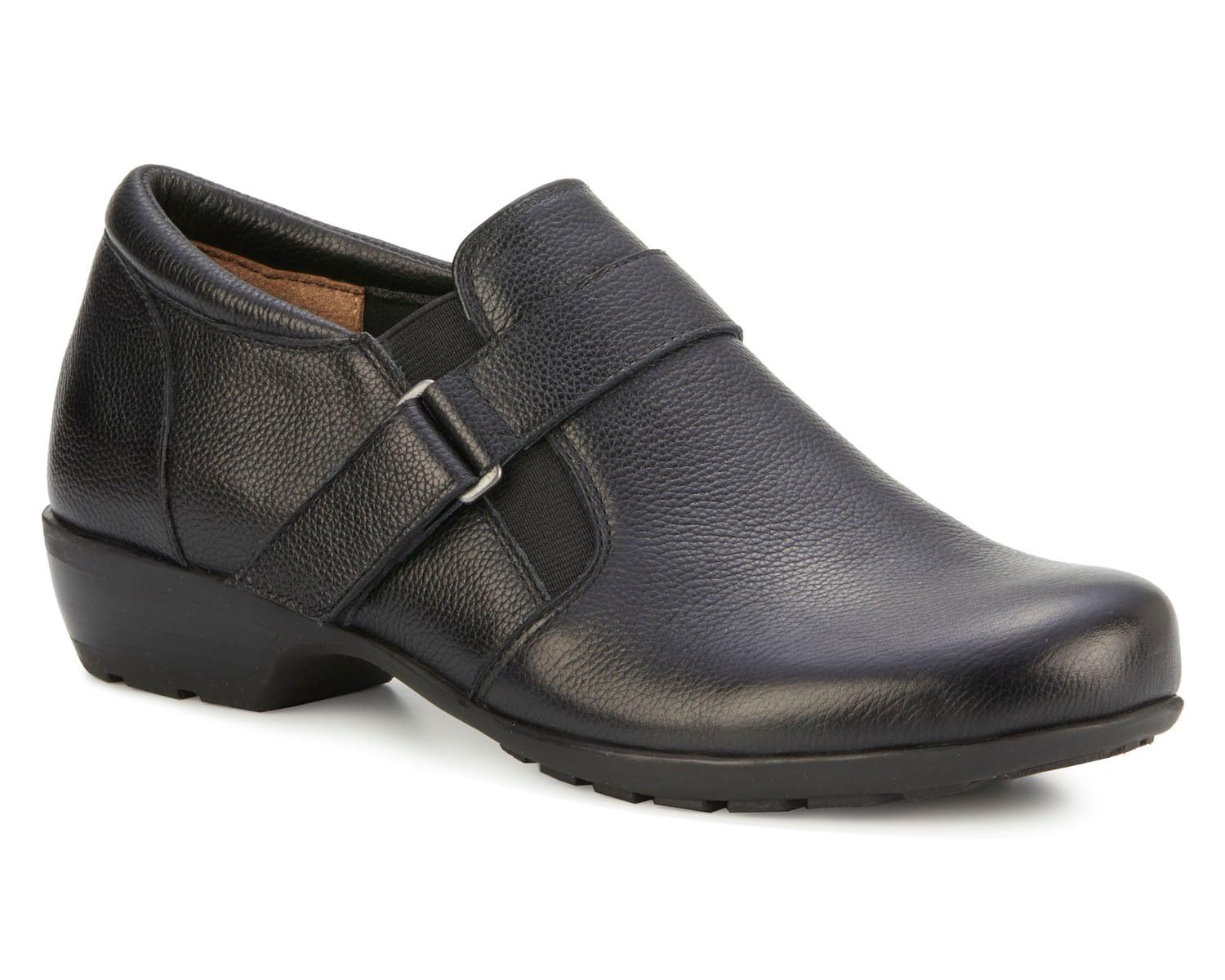 Ros Hommerson Women's Eliot Hook and Loop Classic Loafer Black Leather 8 US Wide (D)