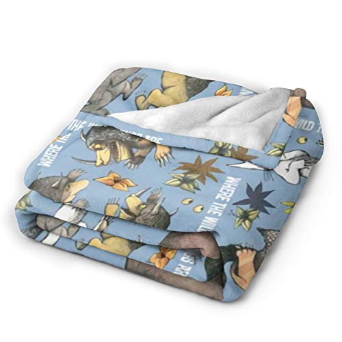 Qualet Where The Wild Things are Ultra Soft Micro Fleece Warm Throw Lightweight Bed Blanket Sofa Cozy, Blanket Couch Travel Chair for Home 50" X40
