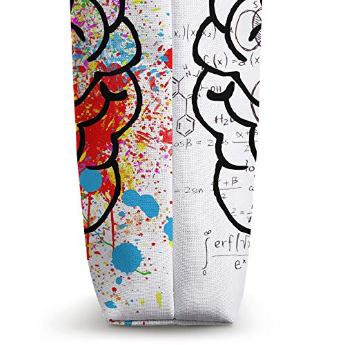 Brain Parts Art-Work Math Cool Colorful Neuro-science Gifts Tote Bag