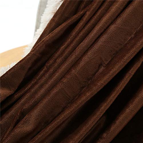 YOU SA New Creative Design Fluffy Shaggy Faux Fur Blanket Ultra Plush Decorative Throw Blanket (Coffee Based,51''x63'')