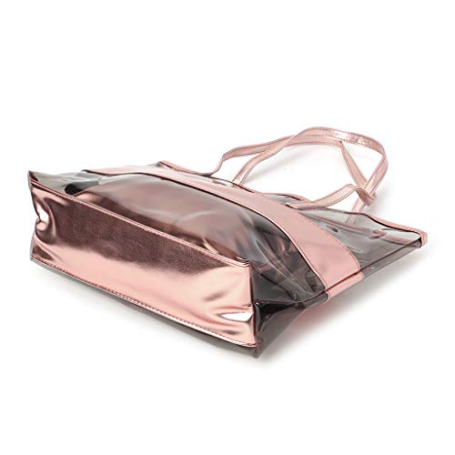 Women Transparent Shopping Bags Jelly Clear Beach Handbag Tote Shoulder Bag