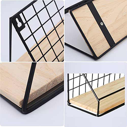 RANYUBIN Floating Shelves Wall Mounted, Rustic Wood Storage Set of 3 for Picture Frames, Collectibles, Decorative Items, Great for Living Room, Office, Bedroom, Bathroom, Kitchen etc