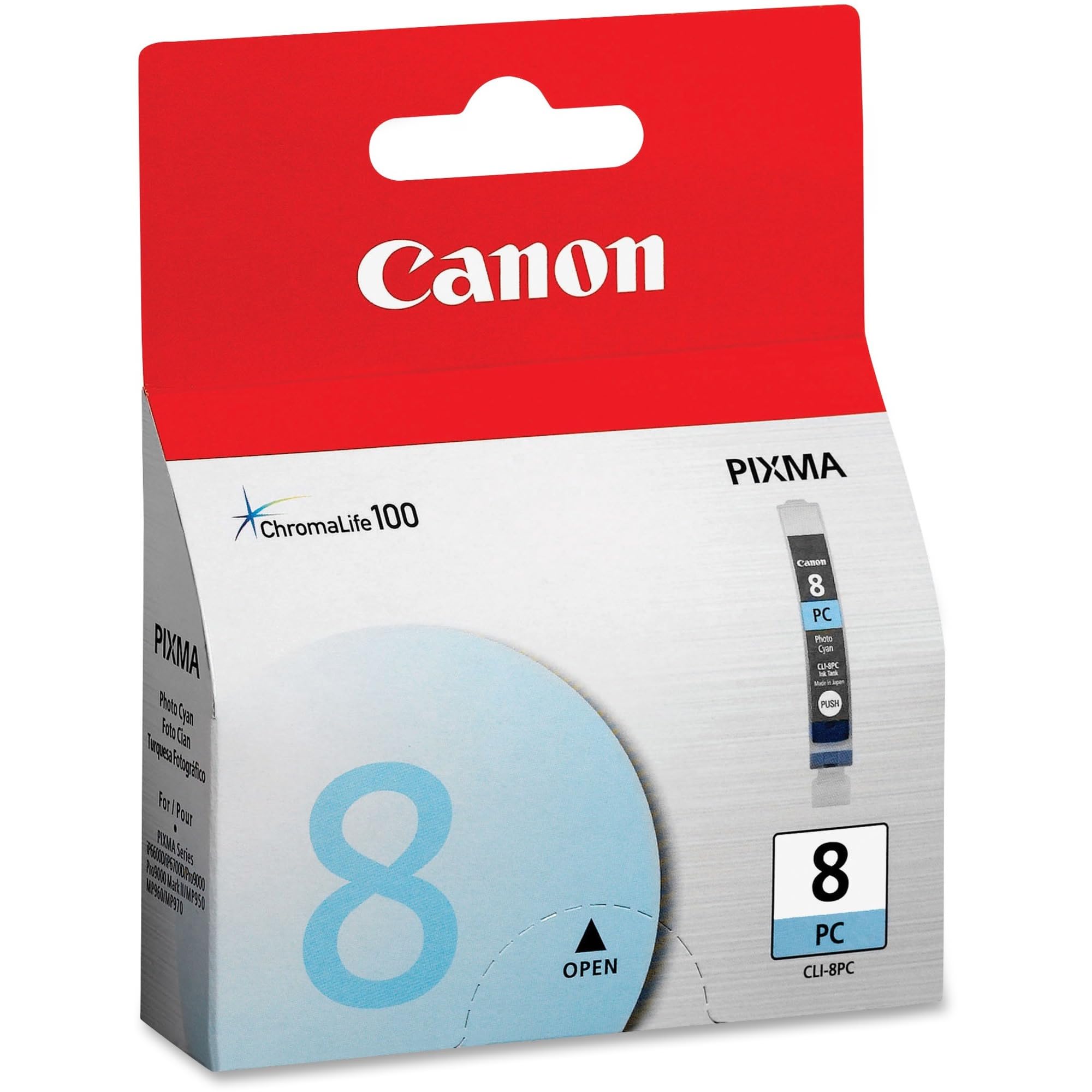 Canon CLI-8 PHOTO CYAN Compatible to iP6600D,iP6700D,MP950,MP970/MP960,PRO9000,PRO9500MKII Printers