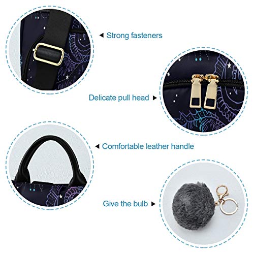 ALAZA Capricorn Zodiac Sign and Constellation Backpack Purse with Adjustable Straps for Woman Ladies