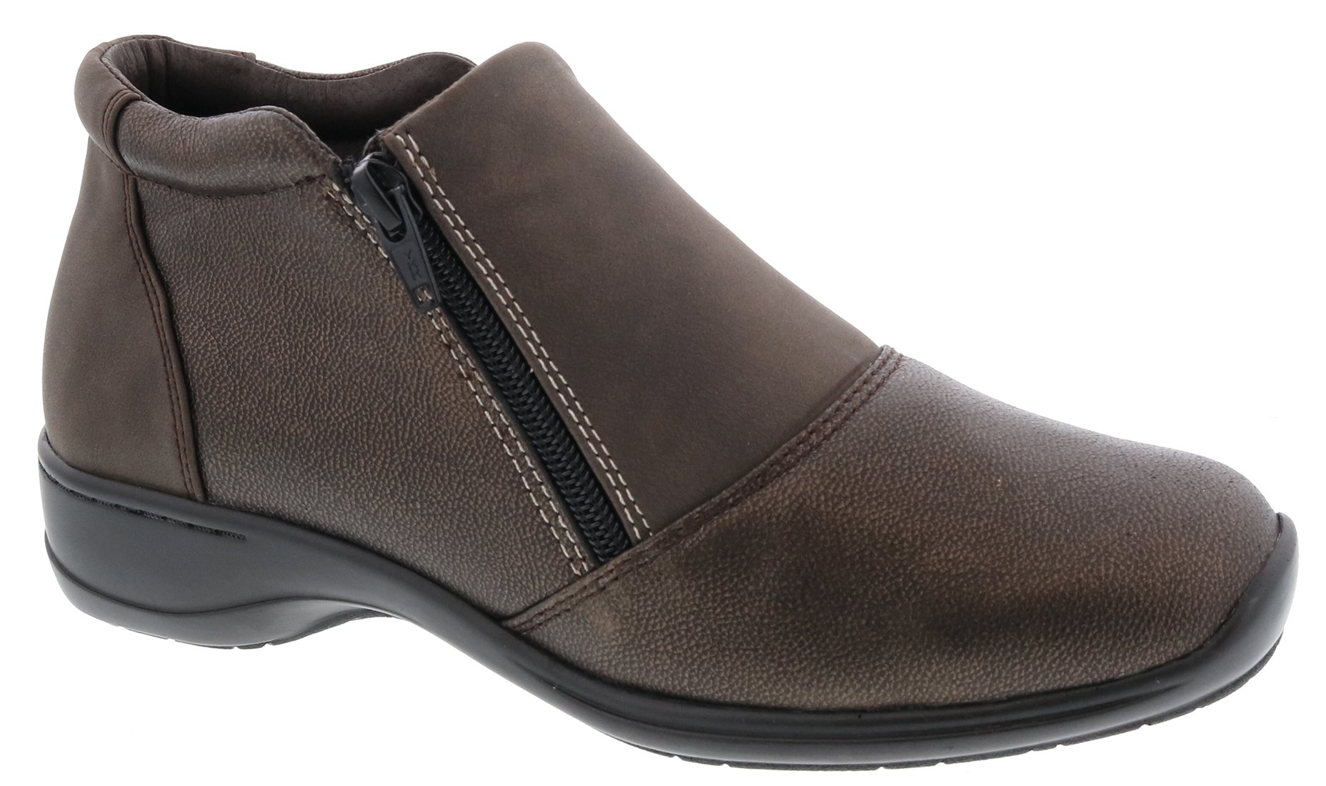 Ros Hommerson Superb Comfort 62036 Women's Casual Boot: Brown/Leather/Napa 12 Medium (B) Zipper
