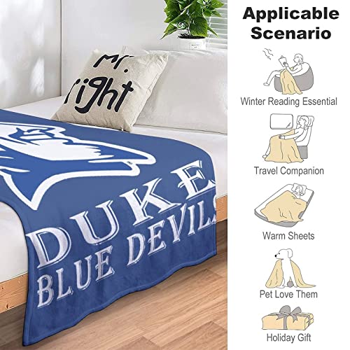 Alexyuk Flannel Fleece Velvet Plush Throw Blanket Anti-Static Fuzzy Soft Warm Blanket Microfiber (60"x80", Blue)