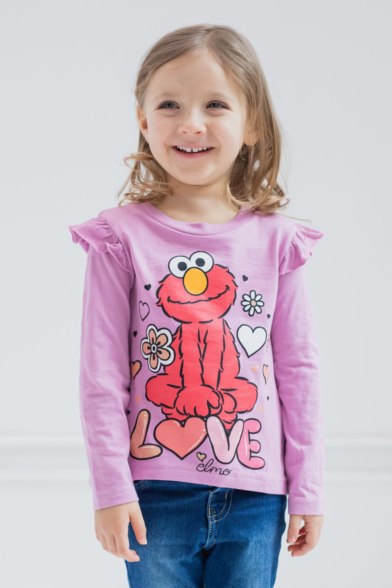 Sesame Street Elmo Infant Baby Girls 2 Pack T-Shirts Multicolored 18 Months