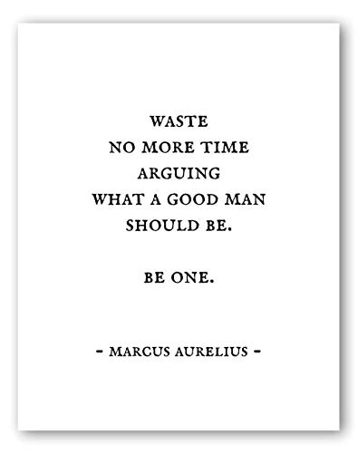 Stoic Wall Art Collection - Marcus Aurelius, Memento Mori, Epictetus Quotes - Stoicism Wisdom Set of 3 Prints - 8x10 - Unframed
