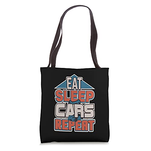 Eat Sleep Cars Repeat Car Enthusiast Mechanic Tote Bag