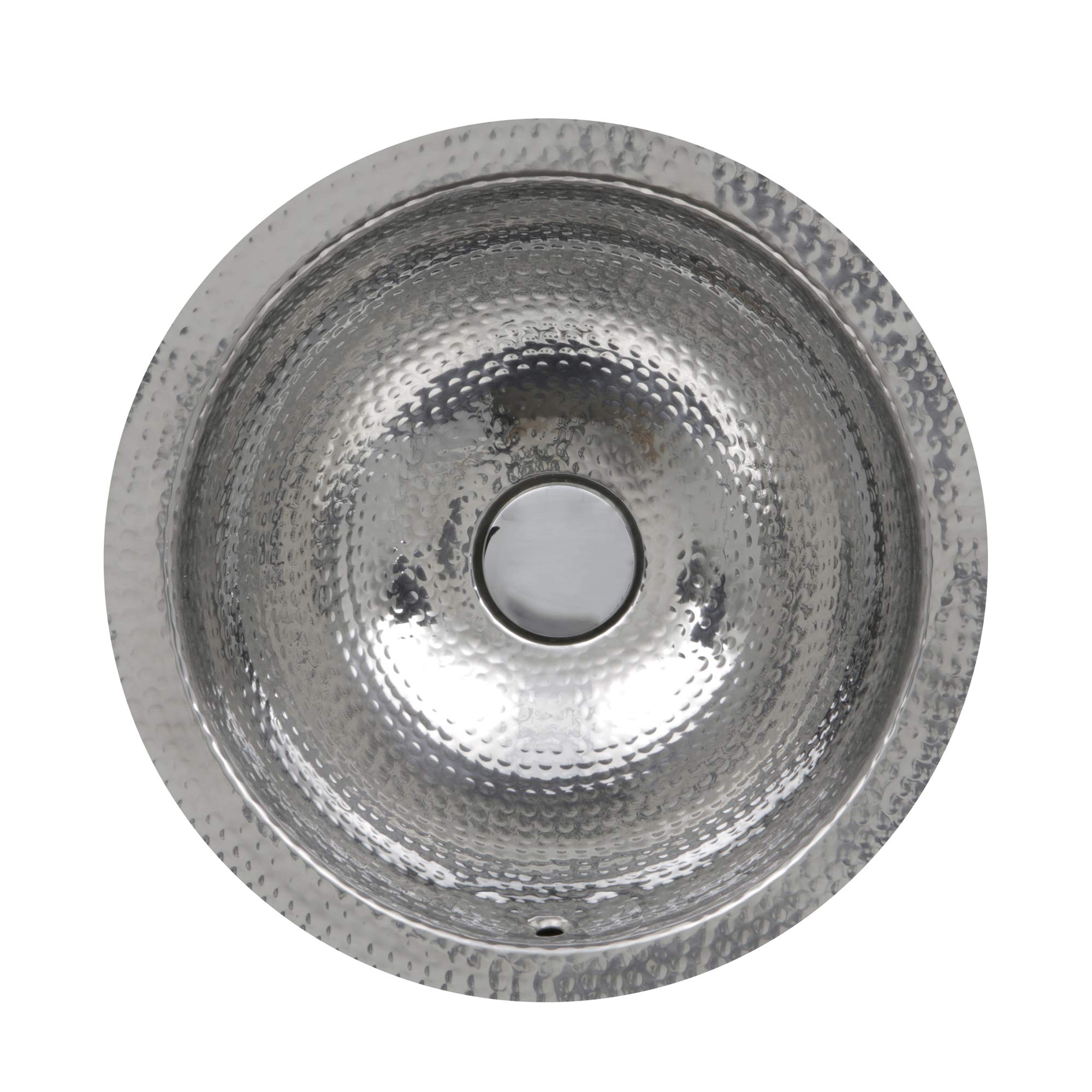 Nantucket Sinks ROS-OF 13" Hand Hammered S. Steel Bathroom Sink
