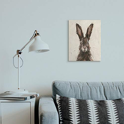 Stupell Industries Brown European Rabbit Hare Portrait Painting