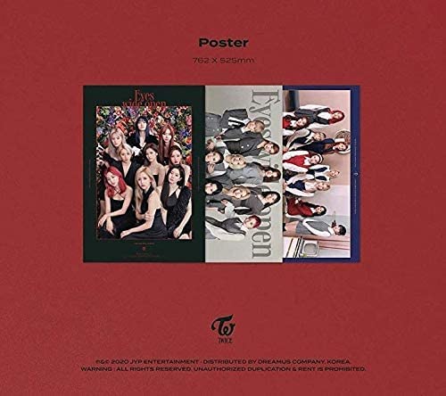 JYP TWICE - Eyes wide open (Vol.2) Album+Folded Poster+Extra Photocards Set (Retro ver.) JYPK1006