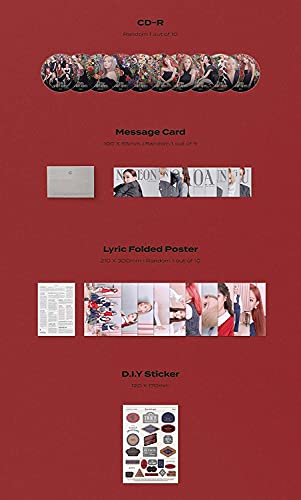 JYP TWICE - Eyes wide open (Vol.2) Album+Folded Poster+Extra Photocards Set (Retro ver.) JYPK1006