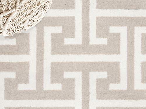 Abani Contemporary 3D Beige & White Geometric Area Rug - Modern 7'9" x 10'2" Arto Collection Neutral Rug Rugs