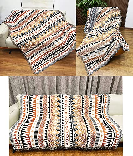 SYDVT Southwest Throw Blanket Aztec Navajo Blanket and Throws Tribal Blankets for Couch Bed Living Room Chair Sofa Decorative 51"x63"