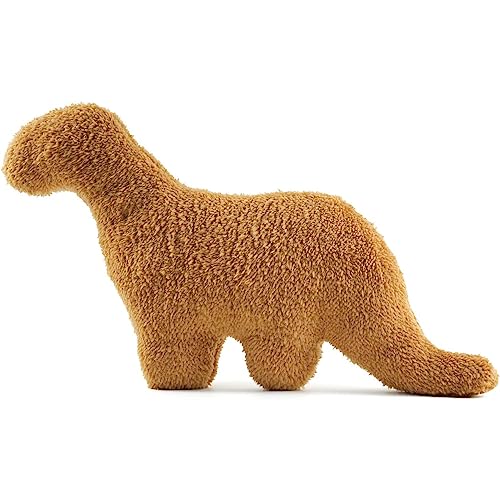 SNOWOLF 27.5" Cute Dino Nugget Pillow Soft Squishy Dinosaur Chicken Nugget Pillow Plush Toy for Decorations (Can't Stand Still), Creative Gift Ideas for Boys Girls Easter Birthday (Brontosaurus)
