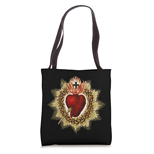 Sacred Heart of Jesus Art Christ Vintage Catholic Blessing Tote Bag