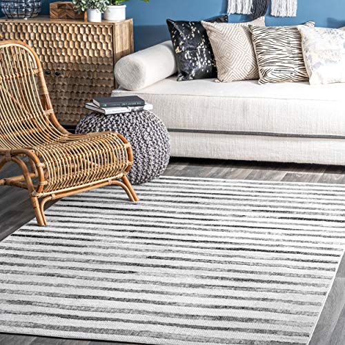 nuLOOM Magdalen Modern Vintage Area Rug, 4' x 6', Grey