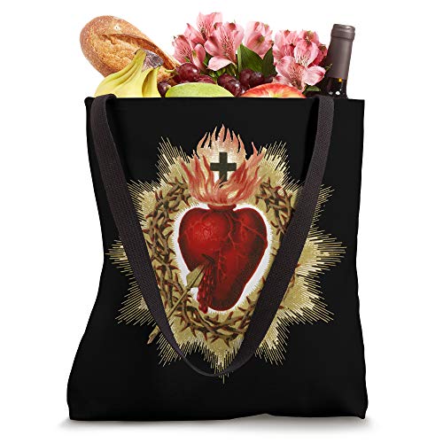 Sacred Heart of Jesus Art Christ Vintage Catholic Blessing Tote Bag