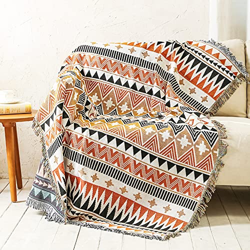 SYDVT Southwest Throw Blanket Aztec Navajo Blanket and Throws Tribal Blankets for Couch Bed Living Room Chair Sofa Decorative 51"x63"