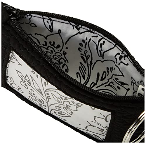 Vera Bradley Women's Microfiber Zip ID Case Wallet, True Black, One Size