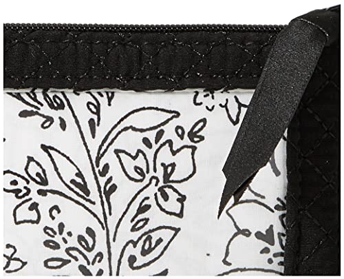 Vera Bradley Women's Microfiber Zip ID Case Wallet, True Black, One Size