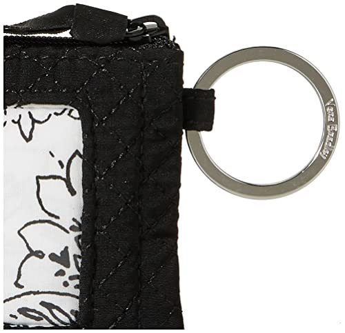 Vera Bradley Women's Microfiber Zip ID Case Wallet, True Black, One Size