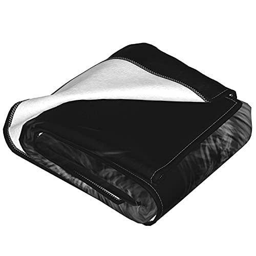 Black Owl Fleece Throw Blanket Soft Lightweight Warm Cozy Plush Blanket for Couch Bed Sofa 80"X60"