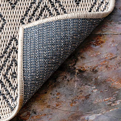 nuLOOM Charter Banded Trellis Indoor/Outdoor Area Rug, 5' x 8', Light Grey