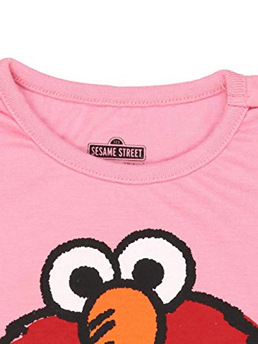 Sesame Street Girls' Modern/Fitted, Pink Elmo Loves You, 3T